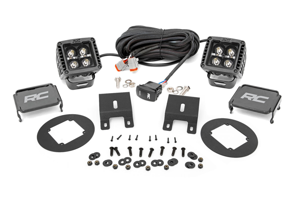 LED Light Kit | Fog Mount | 2" Black Pair | Amber DRL | Subaru Outback ...